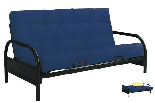 Black metal frame futon store